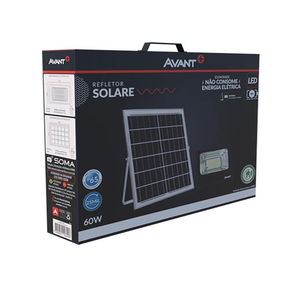 REFLETOR LED SOLAR 60W 6500K - AVANT