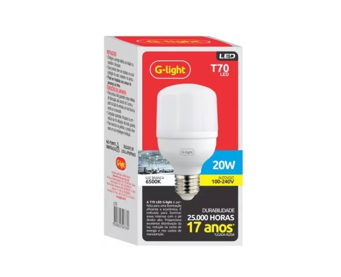 Lampada LED T70 20W Dimerizavel E27 Autovolt - Glight
